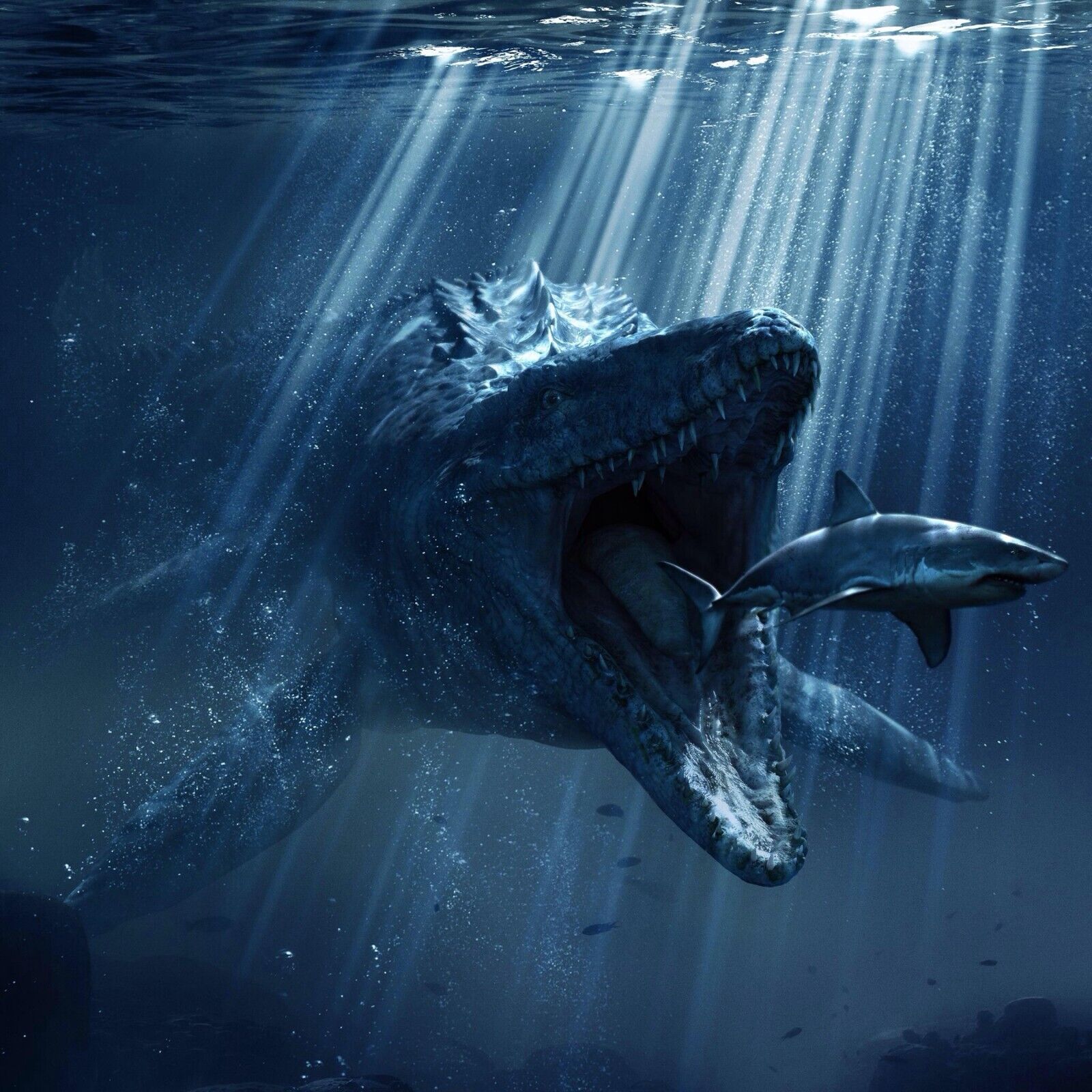 Poster - Jurassic World Dinosaur Mosasaur Movie Poster Wall Art ...