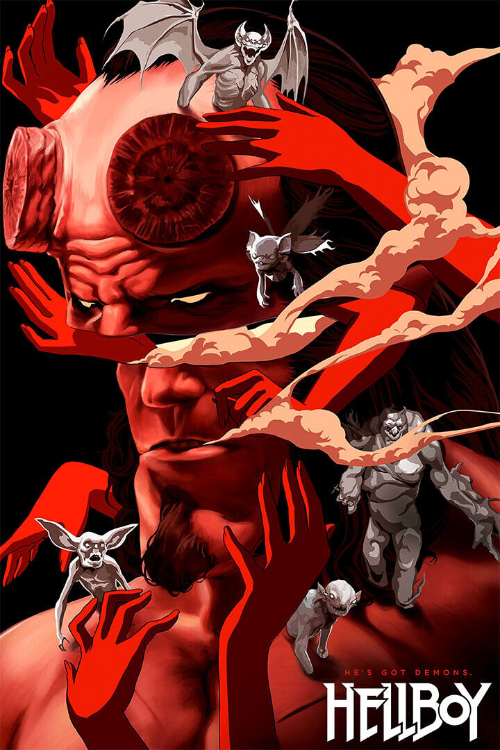 Poster - Hellboy Action Fantasy Movie Poster Wall Art Print Home Wall ...