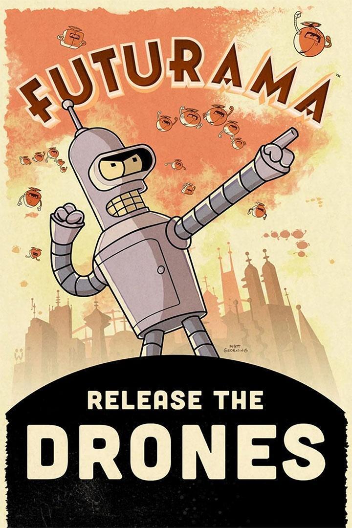 Poster - Futurama Cartoon Tv Series Movie Gift Poster Wall Art Print ...