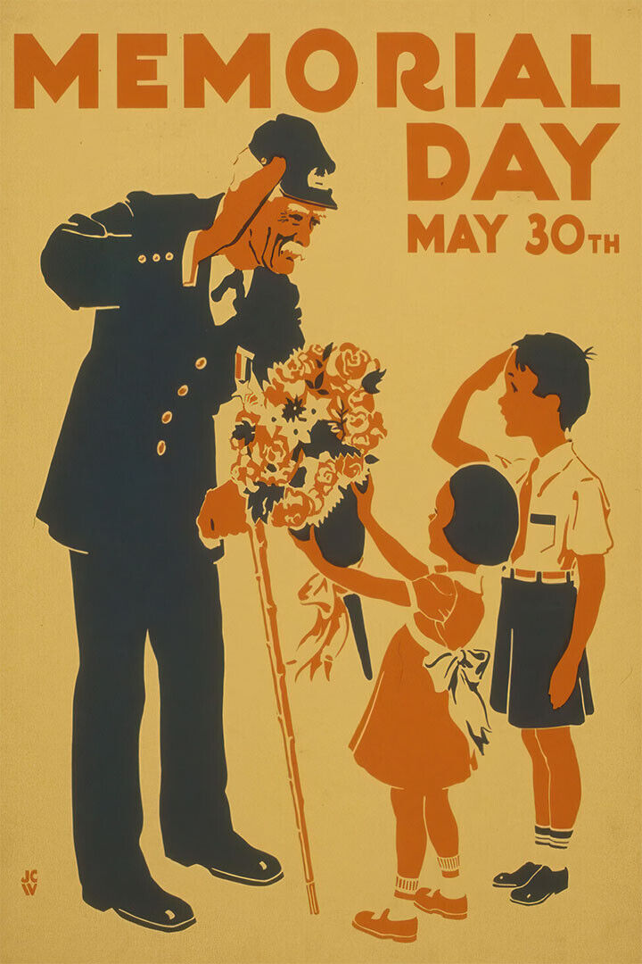Poster - Memorial Day World War 2 Era Ww2 Vintage Style Poster Wall Art ...