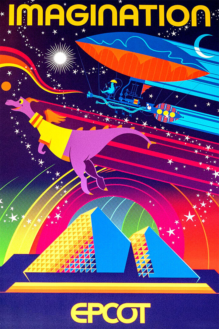Poster - Epcot Center Attraction Epcot Center Vintage Poster Wall Art ...