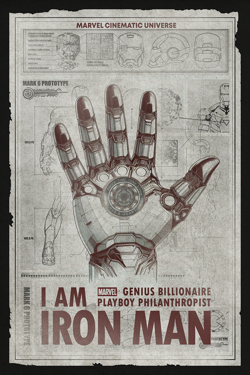 Genius Billionaire Philanthropist Iron Man Hand Movie Poster – xonomax ...