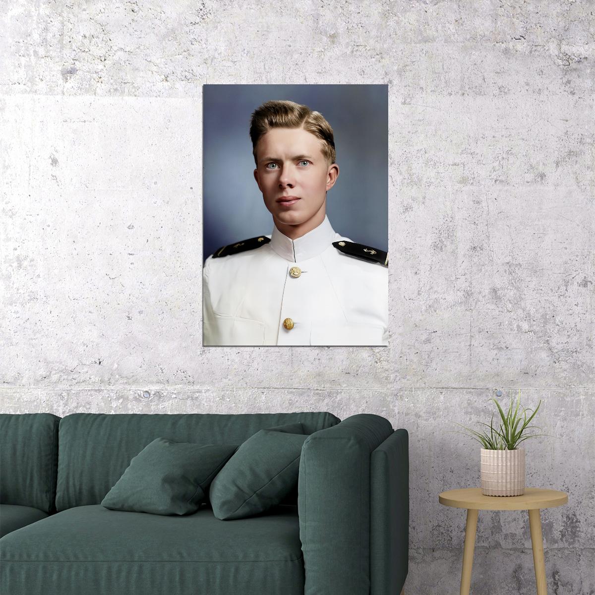 Poster - Jimmy Carter Young Navy Portrait Poster 1940s Future U.S ...