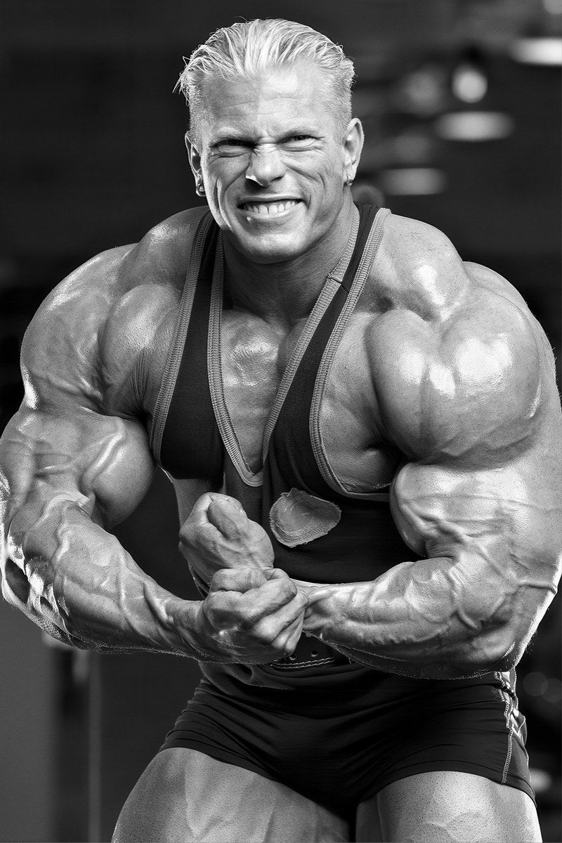Poster - Dennis Wolf Most Muscular Pose Black And White Bodybuilder ...