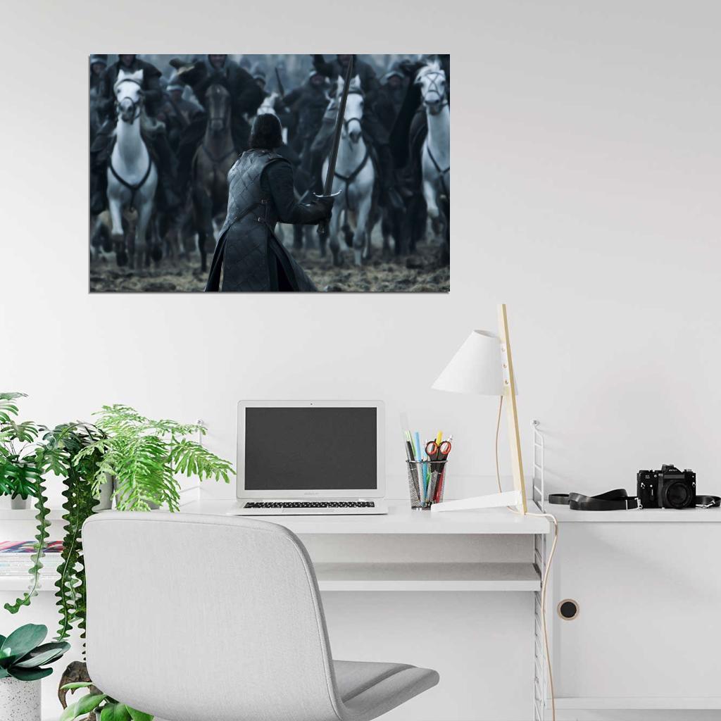 Game of Thrones Jon Snow Battle of the Bastards Wall Print Poster ...