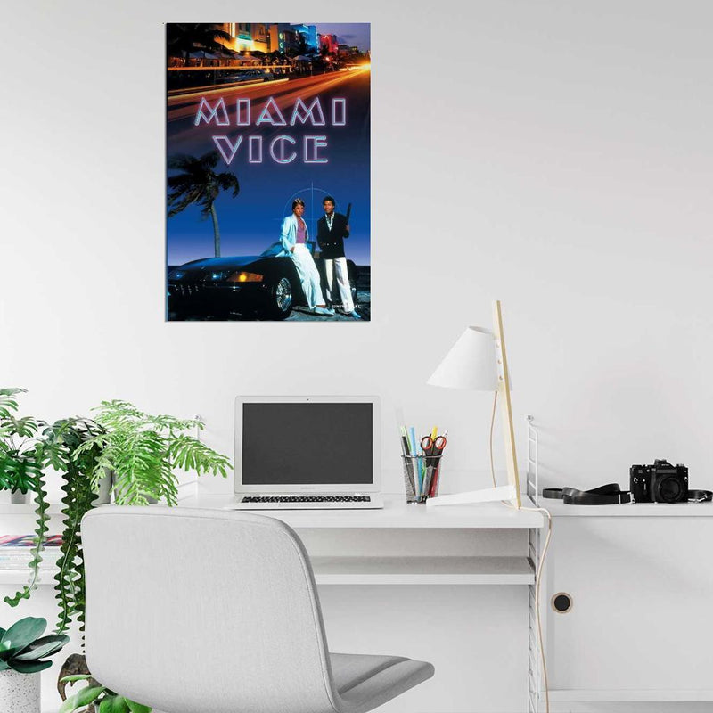 Miami Vice Don Johnson Philip Michael Thomas Print Poster – xonomax
