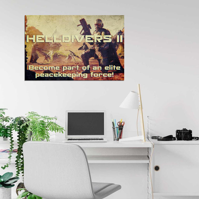 Helldivers 2 Game Starship Troopers War Propaganda Vintage Retro Art ...