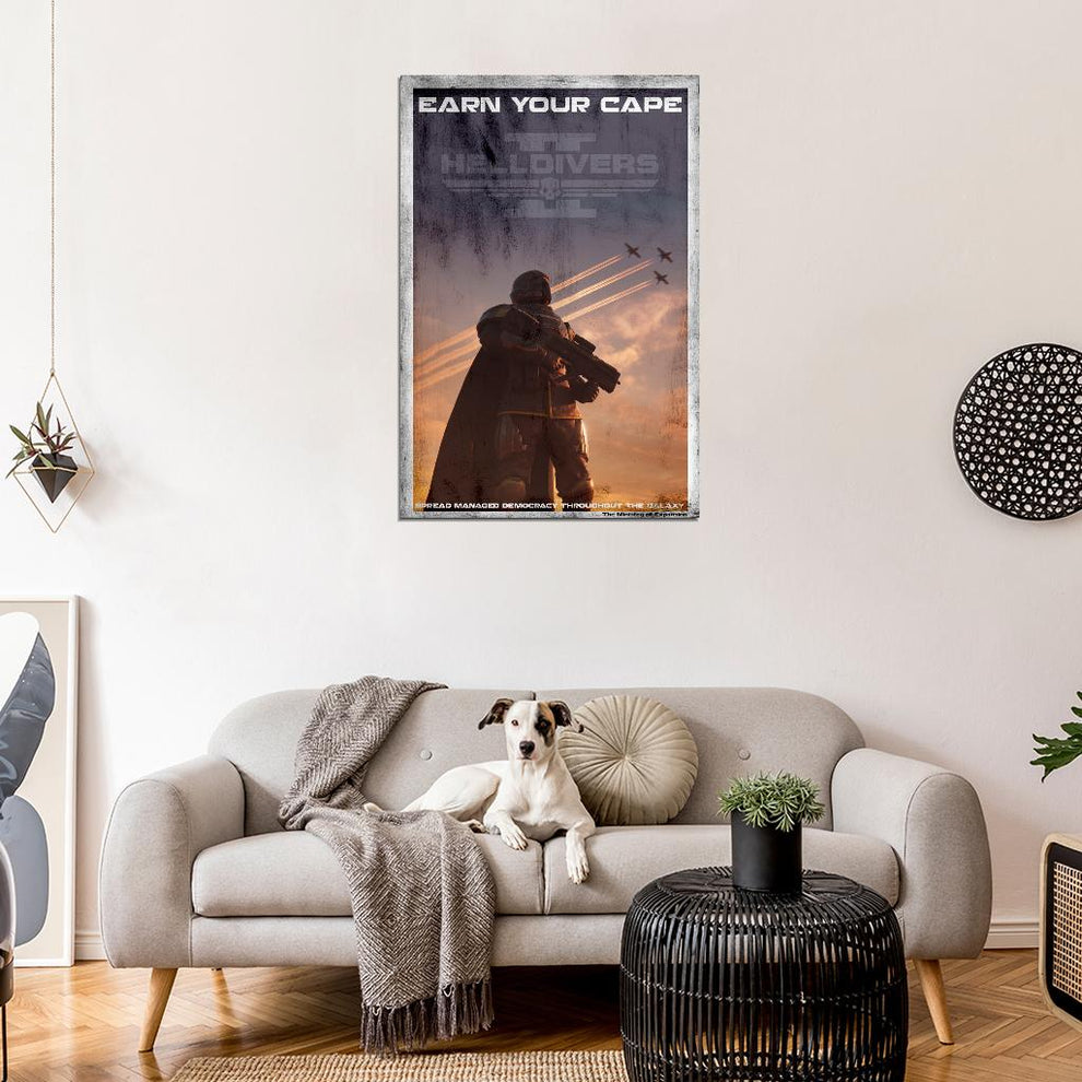 Helldivers 2 Game War Propaganda Vintage Retro Art Room Poster ...