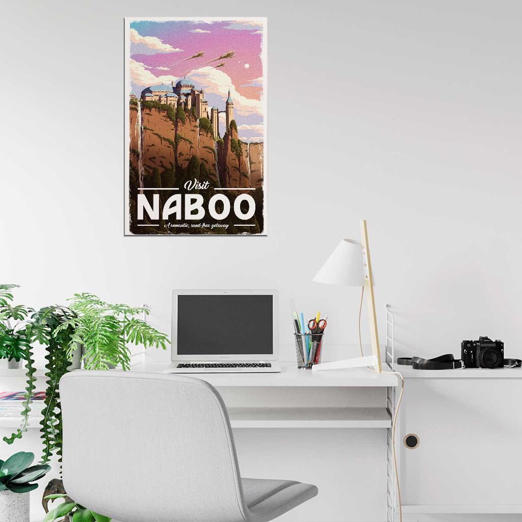 Visit Naboo Planet Star Wars Vintage Retro War Wall Art Decor Print ...