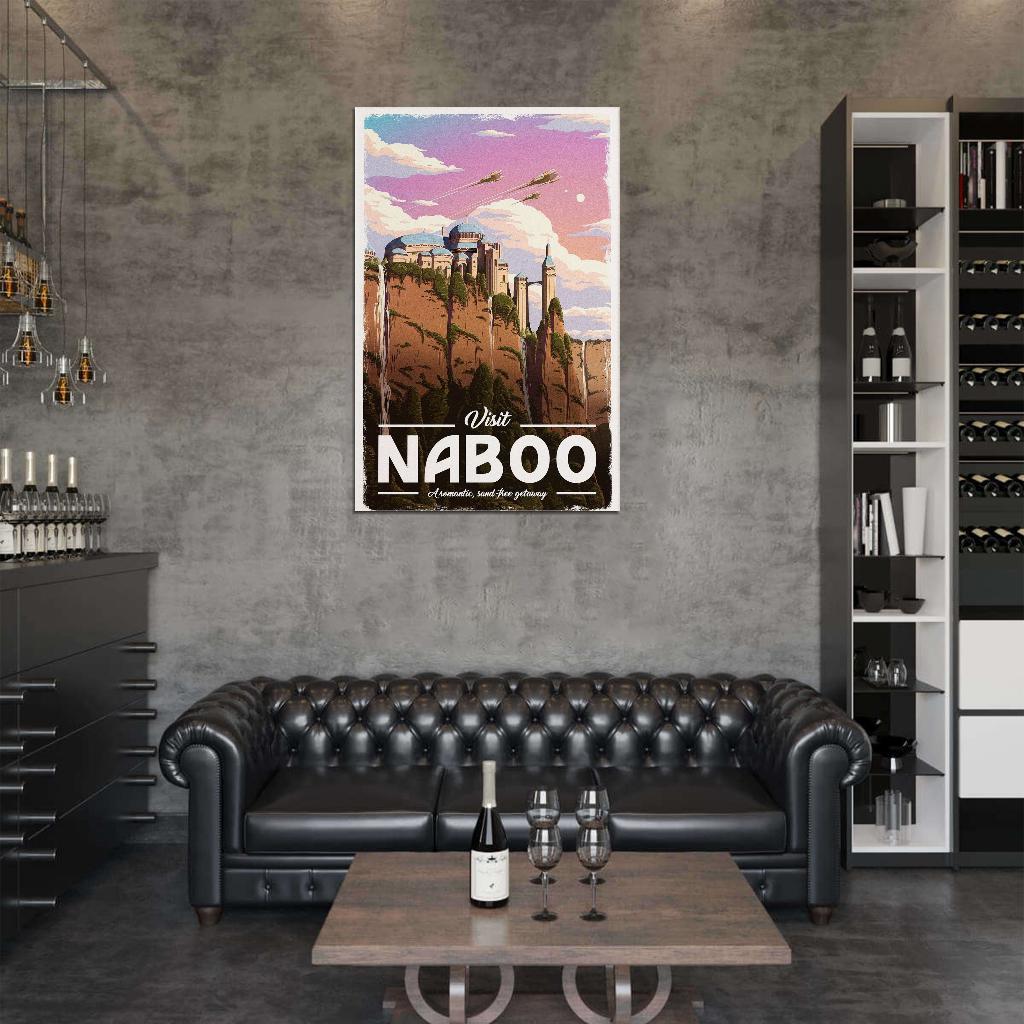 Visit Naboo Planet Star Wars Vintage Retro War Wall Art Decor Print ...