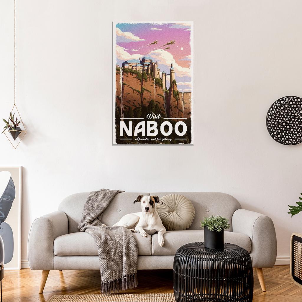 Visit Naboo Planet Star Wars Vintage Retro War Wall Art Decor Print ...