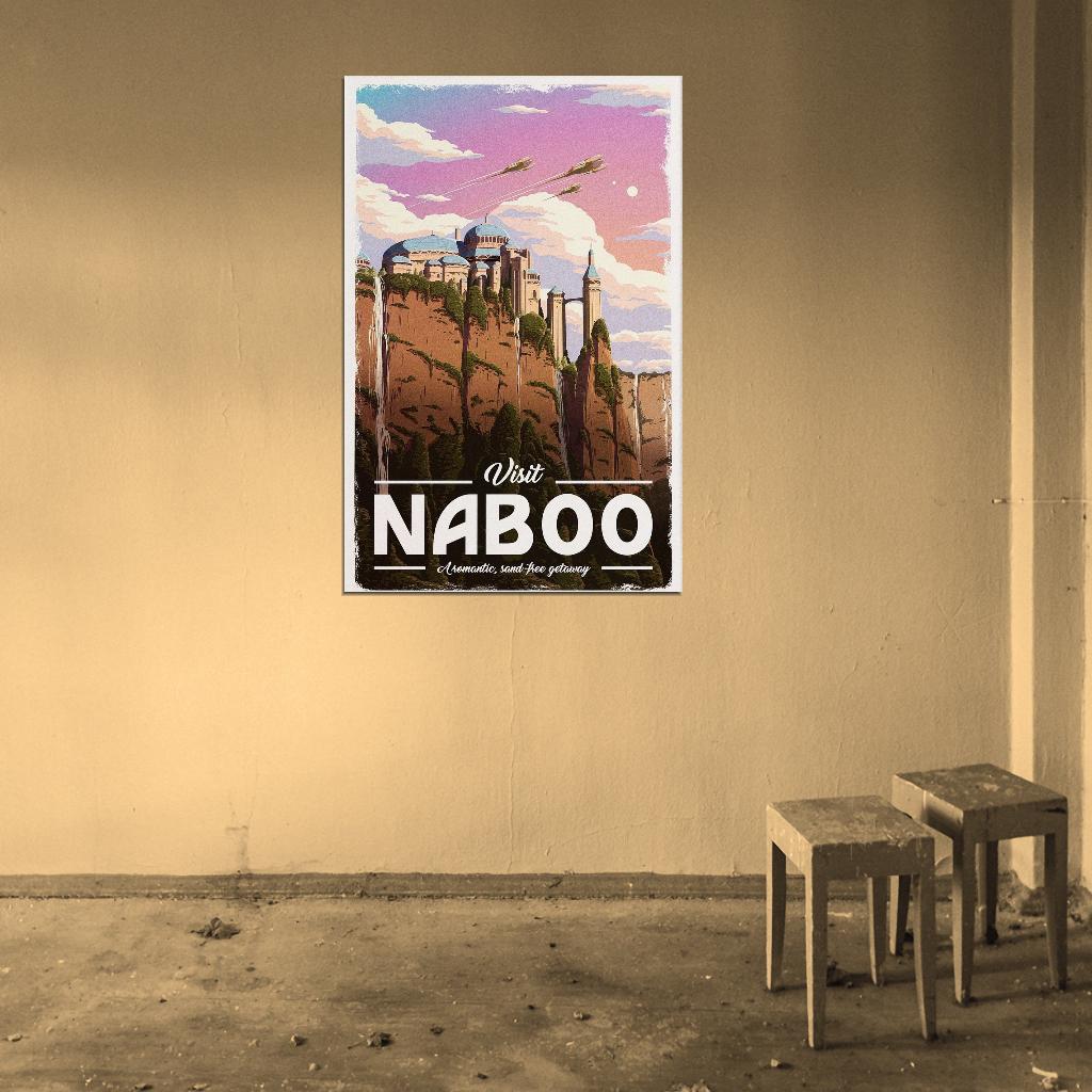 Visit Naboo Planet Star Wars Vintage Retro War Wall Art Decor Print ...